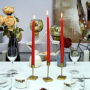 Zest Candle 12-Piece Taper Candles, 12-Inch, Ruby Red