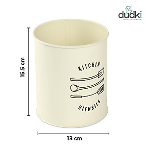 Dudki Countertop Kitchen Cutlery Stainless Steel Holder Spoon and Fork Organizer for Dining Table Serve, Organization & Storage, Cutlery & Flatware Caddy (UTN CUTL IVORY)