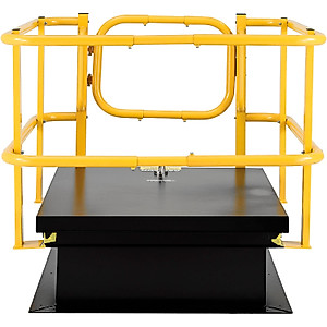 Global Industrial Global Industria Roof Hatch Safety Railing, Galvanized, 36"x24" & 36"x30"
