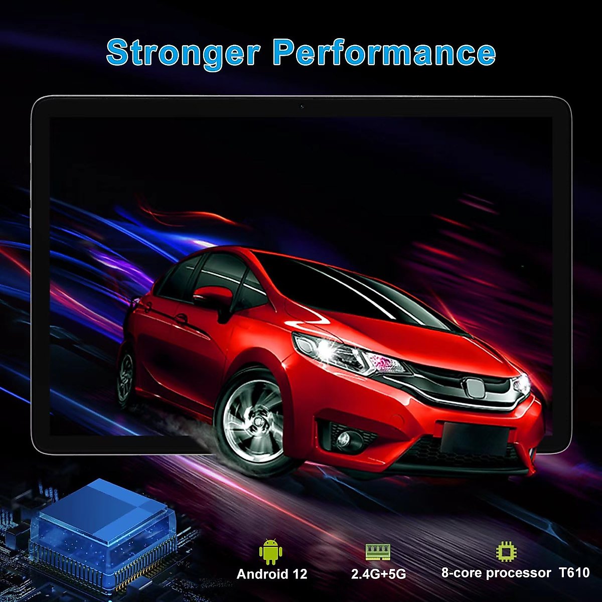 FESABOLE 2024 Newest 2 in 1 Tablet 10 inch Tablet 128GB Storage 1TB Expand Octa- Core Android Tablet Main13MP 5G WiFi Tablet IPS FHD with Stylus Keyboard
