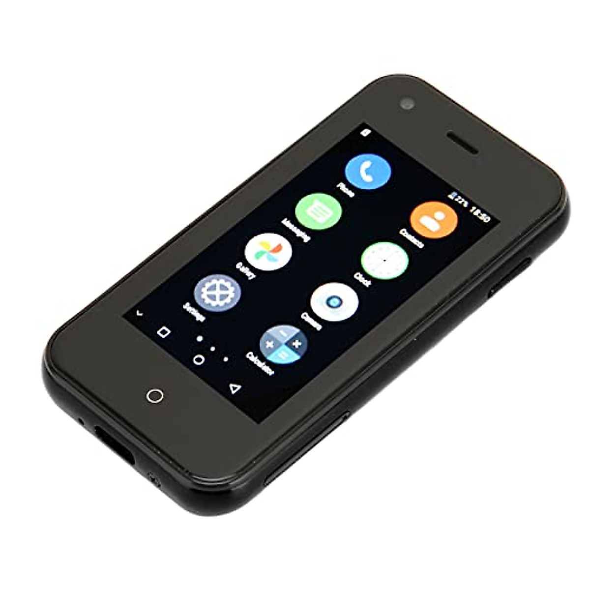 Heayzoki Soyes D18 Mini Smartphone, 3G Mini Mobile Phone, 2.5 Inch WiFi Smartphone, 1GB 8GB Quad Core Phone for Students (Elf Black)