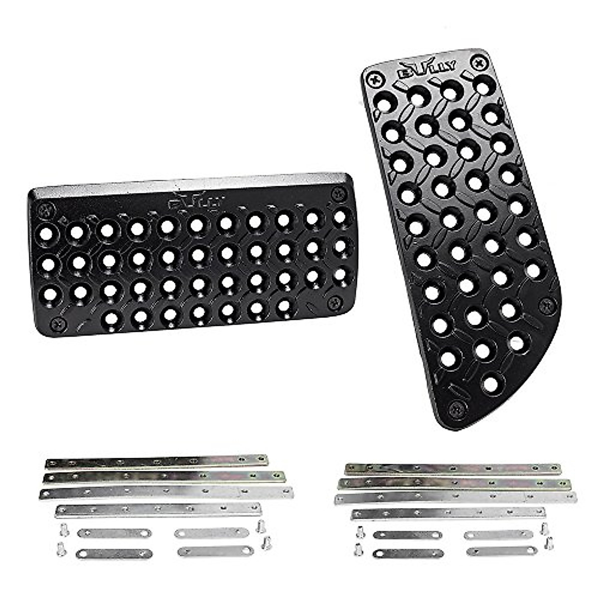 Bully BBS-2101 Black Bull Series Powder Coated Aluminum Universal Fit Truck Pedal Pad for Trucks from Chevy (Chevrolet), Ford, Toyota, GMC, Dodge RAM, Jeep