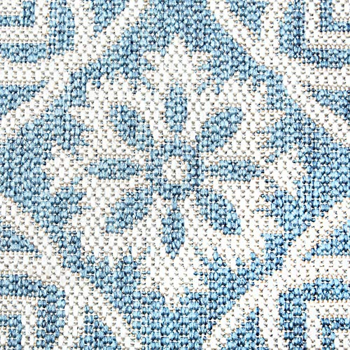 Nicole Miller New York Patio Country Danica Transitional Geometric Indoor/Outdoor Area Rug, Blue/Grey, 7'9"x10'2"