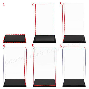 Odoria Clear Acrylic Assembly Required Display Box Case 12.2" High Dustproof Figure Display