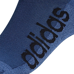 adidas Men's Linear Superlite II 6-Pack No Show, Night Marine Blue/Crew Blue/Legend Ink Blue, Large