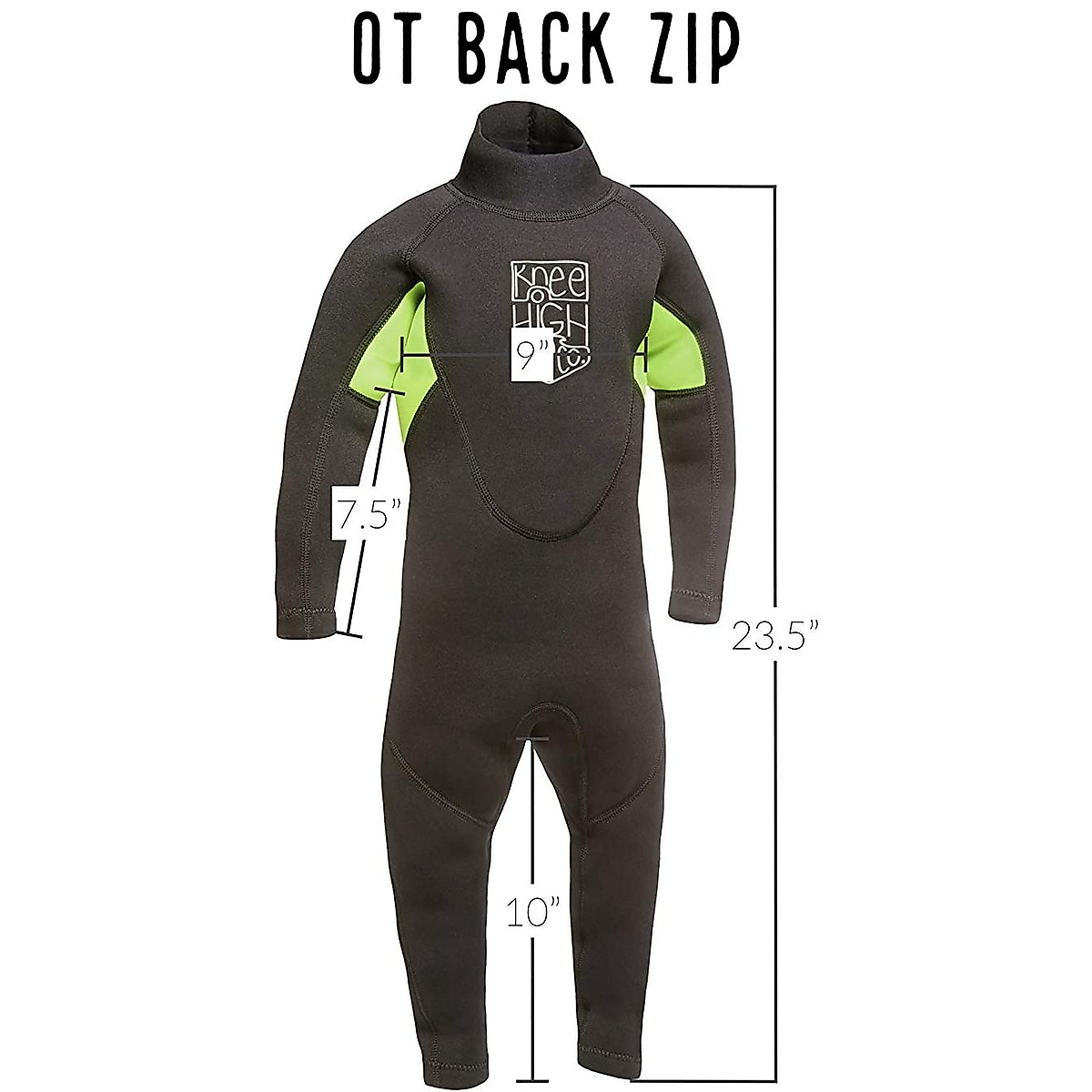 Knee High Surf Co. Kids Wetsuit Full Suit for Infant Toddler and Baby (Small-3mm)