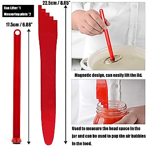 7 pcs Canning Kit, CNYMANY 2 Canning Bubble Popper Remover, 1 Canning Magnetic Lid Lifter, 1 Mini Silicone Funnel, 3 Silicone Mini Spatula for Jar Cosmetic Bottle, for Kitchen Baking Cooking Mixing