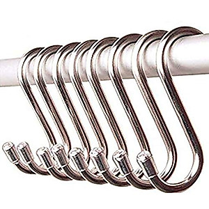 10 Pack S Shaped Hooks Gardening Tools 5.5 inch Heavy-Duty Stainless Steel Hooks Hanging Hanger Bearing Up to 30 KG, Plants, Kitchen Pots and Pans,Shower Curtain -Large Size