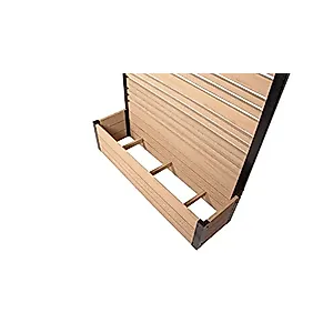 Enclo Privacy Screens EC18024 6ft H x 4ft W x 1ft L Florence WoodTek Vinyl Outdoor Freestanding Privacy Fence Screen Panel and Planter Box Kit (1 Screen), Cedar Color