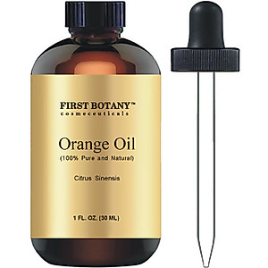 First Botany, 100% Pure Orange Essential Oil - Premium Orange Oil for Aromatherapy, Massage, Topical & Household Uses - 1 fl oz (Orange)