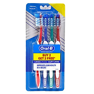 Oral-B Pro-Health Gum Care Toothbrush, Medium, (Buy 2 Get 2 Free)