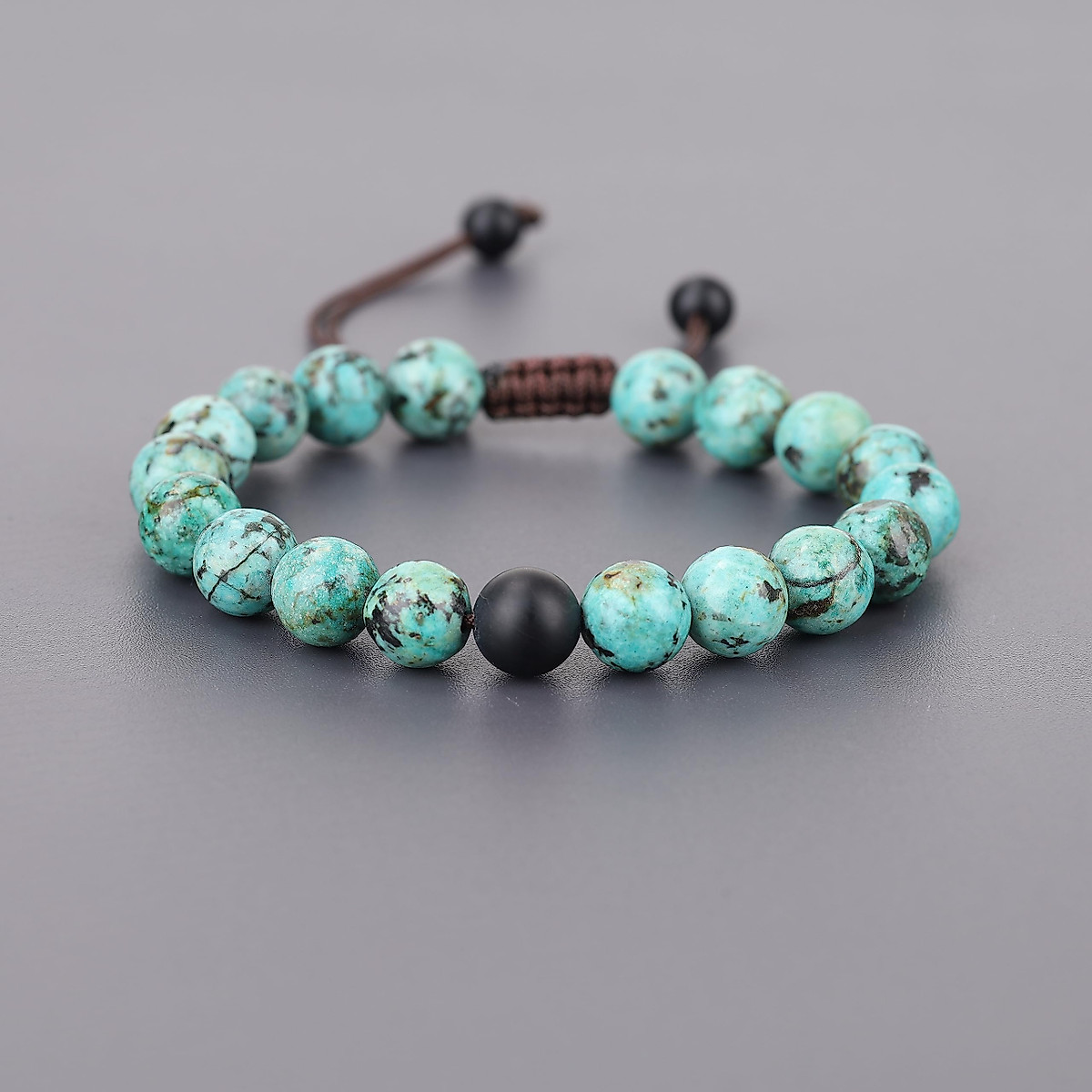 COAI You Complete Me Onyx African turquoise Stone Bracelets for Couples