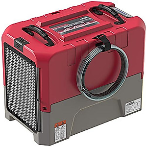 ALORAIR Commercial Dehumidifier with Pump Drain Hose, 180 Pint Large Capacity Crawl Space Dehumidifier for Water Damage Restoration, Basements Warehouse & Job Sites, 5 Years Warranty, Red