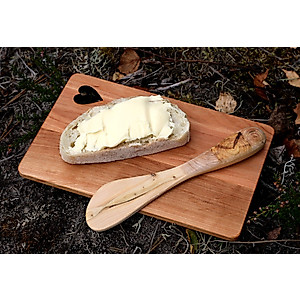 Nordic Art Store Butter Knife with Mosaic Handle, Wooden (Juniper), 6.7 Inch