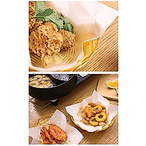 Oil-Absorbing Paper For Fried Food and Tempura,Extra Thick,50 Sheet Pack,19.7cm x 21.8cm