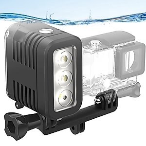 HONGDAK Waterproof Dive Light for GoPro Underwater 147ft(45m) Photography Accessories for GoPro Hero 12 11Mini 11 10 9 8 7 6 5 4 3 DJI OSMO Action