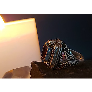 Sterling Silver Garnet Poison Box Locket Ring Size 8(Sizes 4,5,6,7,8,9,10)