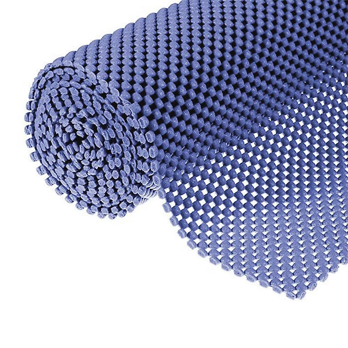 Shelf and Drawer Liner 12" X6.5’ Grid Pattern PVC Non-Adhesive Grip Liner for Kitchen Cabinets,Shelves,Storage, Kitchen and Desks (Blue)