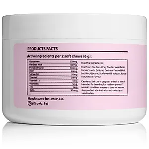 Growlz Dog Multivitamin Chews: Helps Digestion, Muscle and Bone Growth, Healthy Skin and Coat - Salmon Oil - Glucosamine - Gut and Immune Support - USA Made - 90 Count