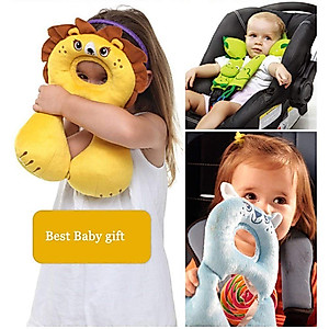 Travel Friend Head and Neck Support Pillow,Infant Comfortable Stroller Head Support Travel Cushion for Car Seat Fit for Baby 6-24Months