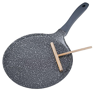 ACTIV CUISINE Crepes Pan, Non-Stick Pancake Skillet with Ceramic Coating for Easy Flipping and Delicious Results, PFOA-Free, Ashley Grey 11in/28cm