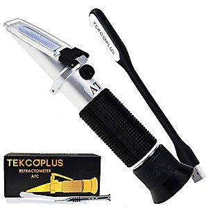 High Accuracy Refractometer Salt Concentration 0-28% Brine Salinity Refractometer with 0.2% Division Automatic Temperature Compensation (ATC) Refractometer
