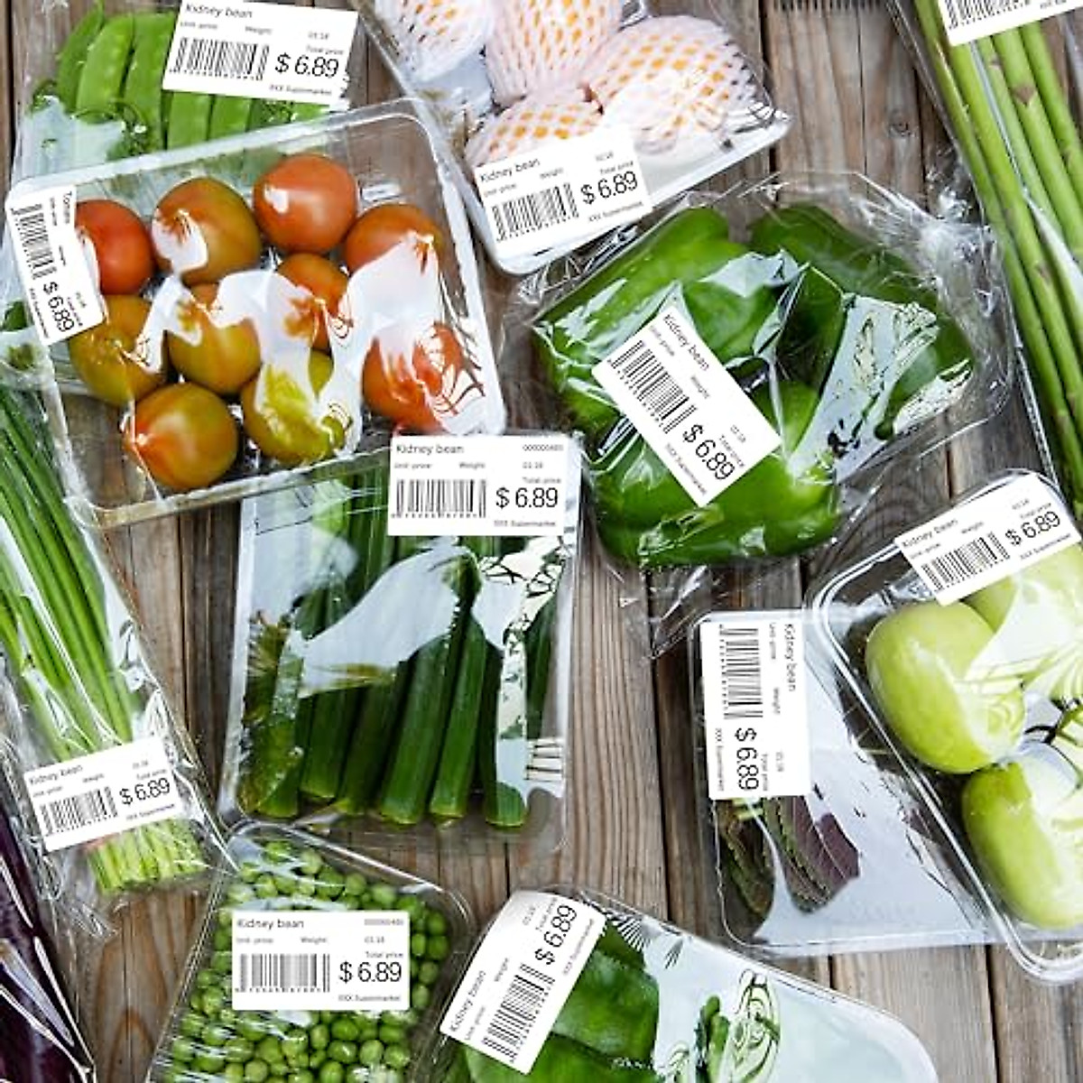 PARLAIM Rectangle Thermal Sticker Labels, 1000PCS Commercial Grade Square Direct Thermal Printer Labels for Address Shipping Label,UPC QR Code, Name Tag, Price Sticker (White)