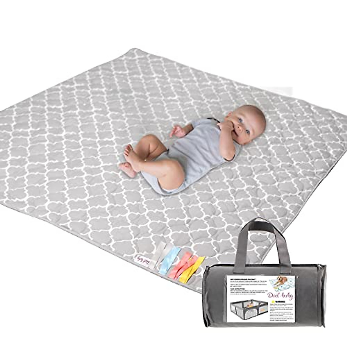 Dad-baby Playpen Mat 50x50 Play Mat for Playpen Baby Play Mats for Floor Fit for TODALE Baby Playpen,One-Piece Crawling Mat Non Slip Cushioned Baby Mats for Playing 50x50 Inches(Moroccan Gray)…