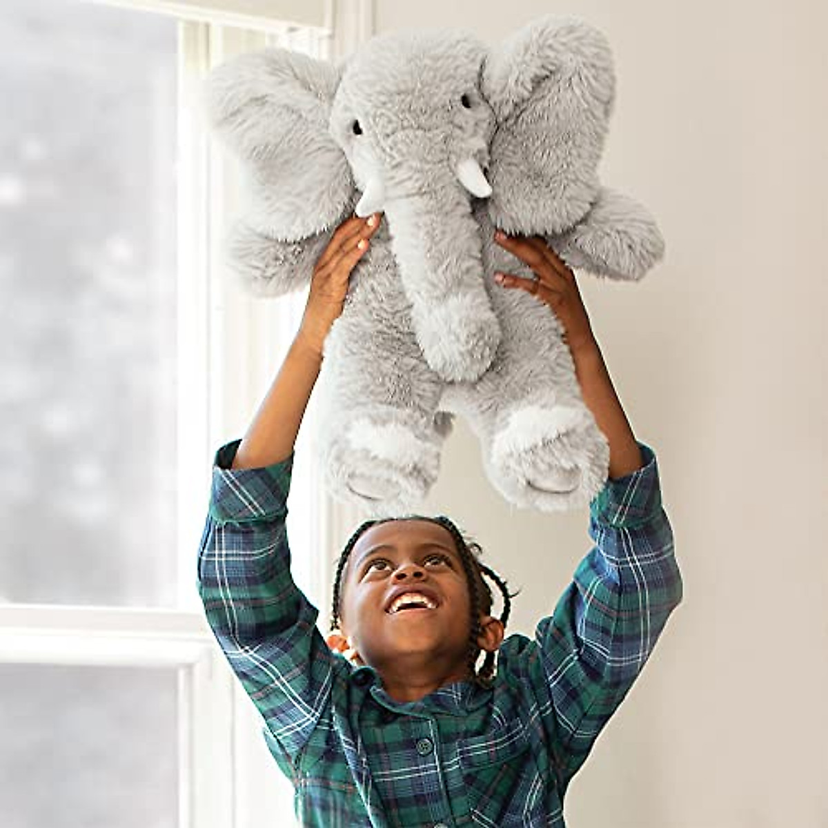 Vermont Teddy Bear Stuffed Elephant - Oh So Soft Elephant Stuffed Animal, Plush Toy, Gray, 18 Inch