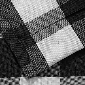 JAIJY Buffalo Check Plaid Balloon Drape Gingham Shade Tie Up Roman Valance Rod Pocket Classic Window Treatment Semi Blackout Curtains for Small Window Farmhouse Kitchen, 1 Panel, 63" Long, Black