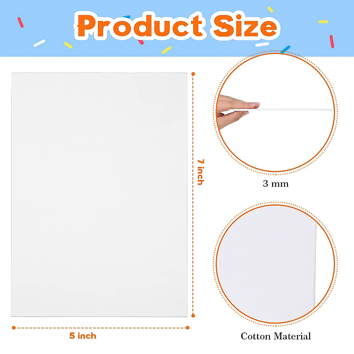 60 Pcs Canvases for Painting 5 x 7 Inch Stretched White Blank Cotton Canvas Panel Boards Bulk Flat Canvas Boards for Acrylic Oil Tempera Metallic Neon Painting Crafts