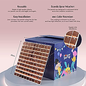 HOUSE OF PARTY Rose Gold Shimmer Wall Backdrop Panels - 24 Pcs Square Sequin Backdrop, Shimmer Backdrop for Birthday Decorations, Wedding, Bridal Shower & Bachelorette Party Supplies