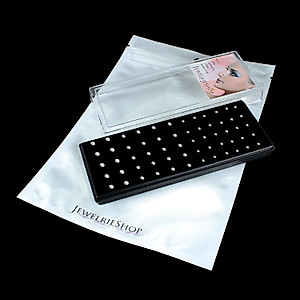 JEWELRIESHOP 60pcs Nose Ring Studs Stainless Steel CZ Nose Piercing Jewelry Bone Studs for Women Men Hypoallergenic 22G (1.6mm-2.5mm,White CZ)