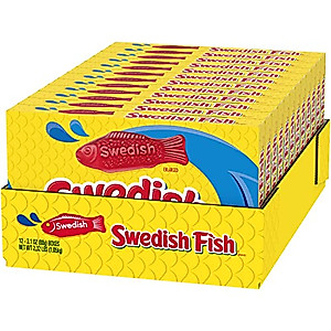 SWEDISH FISH Soft & Chewy Candy, 12 - 3.1 Oz Boxes