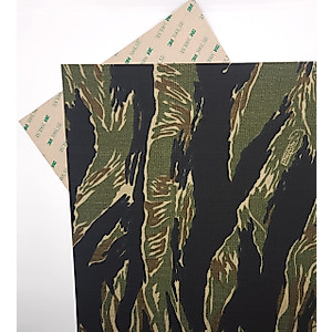 Dangerfield Arms TackGear Wrap 12"x12" Cordura Camouflage Adhesive Wrap 500 Denier Adhesive Back (Vietnam Tiger Stripe)