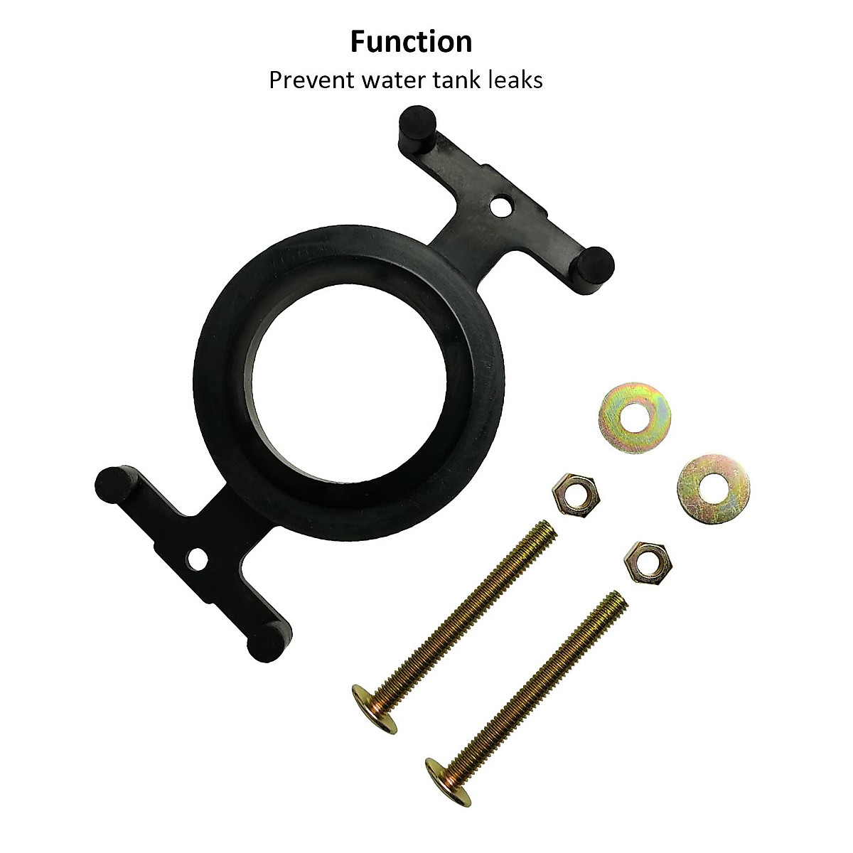04-3817 Toilet Tank to Bowl Bolt Set Fit for Eljer Toilet and Most Flush Valve Opening Toilet Tanks with Gasket Solid Brass Kits