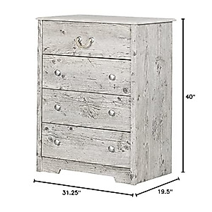 South Shore Aviron 4-Drawer Chest, Seaside Pine