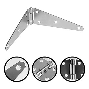 6 Pcs Door Hinge Heavy Duty Strap Hinges Shed Hinges Fence Gate Kit Strap Gate Hinges Gate Kit for Wooden Fence Heavy Strap Hinge Wood Fence Hinge Gate Kit Heavy Duty Hinges