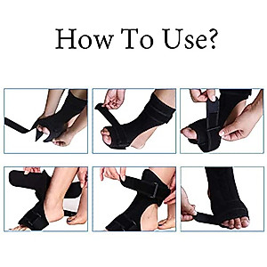 Foot Drop Brace, Adjustable Fasciitis Night Splints, Foot Drop Orthosis Ankle Corrector Brace Support Protection Correction Splint Right Or Left Drop Foot Brace Plantar Fasciitis Splint