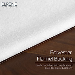 Elrene Home Fashions Sunflower Season Vintage Floral Water- and Stain-Resistant Vinyl Tablecloth with Flannel Backing, 52 Inches X 70 Inches, Rectangle