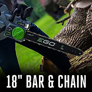 EGO Power+ CS1804 18-Inch 56-Volt Cordless Chain Saw 5.0Ah Battery and Charger Included
