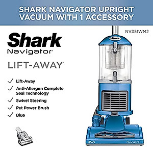 Shark Navigator Nv351 Blue Professional Canister Pet Pro Upright Vacuum (Renewed) (Shark nv351 -Blue)