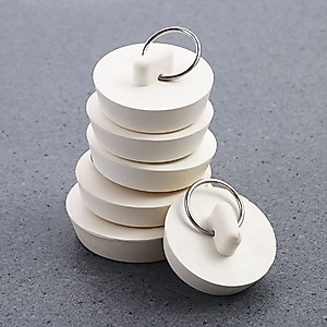 Tub Stopper Rubber Sink Stopper Durable White Drain Plug Rubber Universal Washbasin Leak-Proof Stopper for Bathroom Kitchen(A1,White)