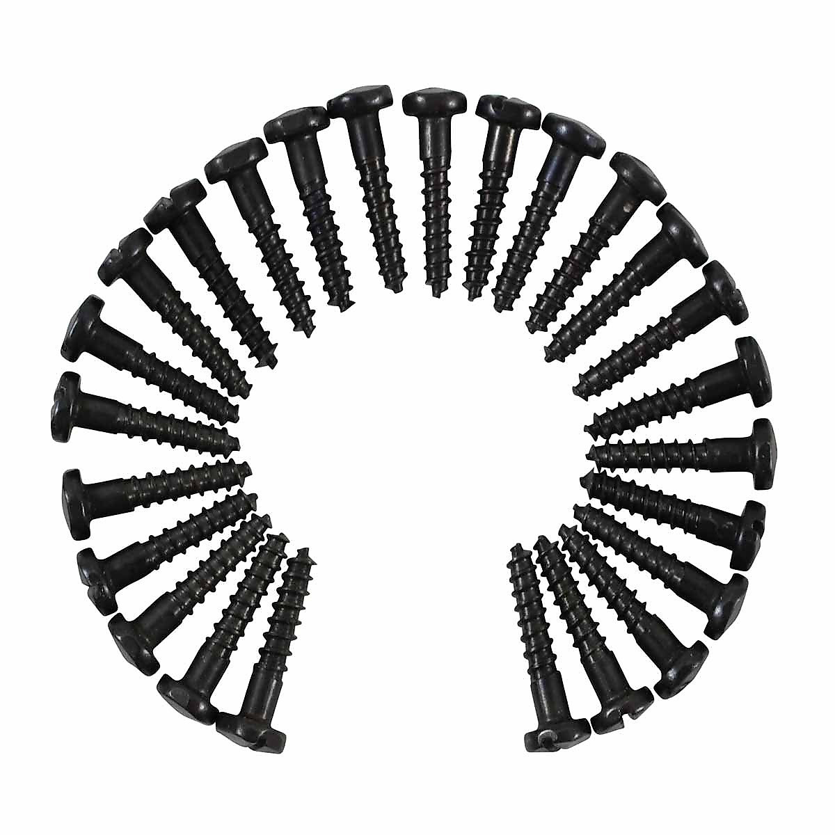 #8 Pyramid Wood Screws 3/4" H 25 Black Steel Screws For Woods Renovators Supply