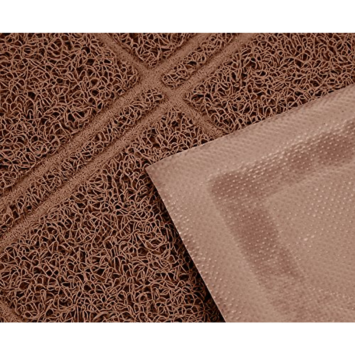 Amazon Basics Less-Mess Cat Litter Box Mat, 24" x 35", Unscented, Brown