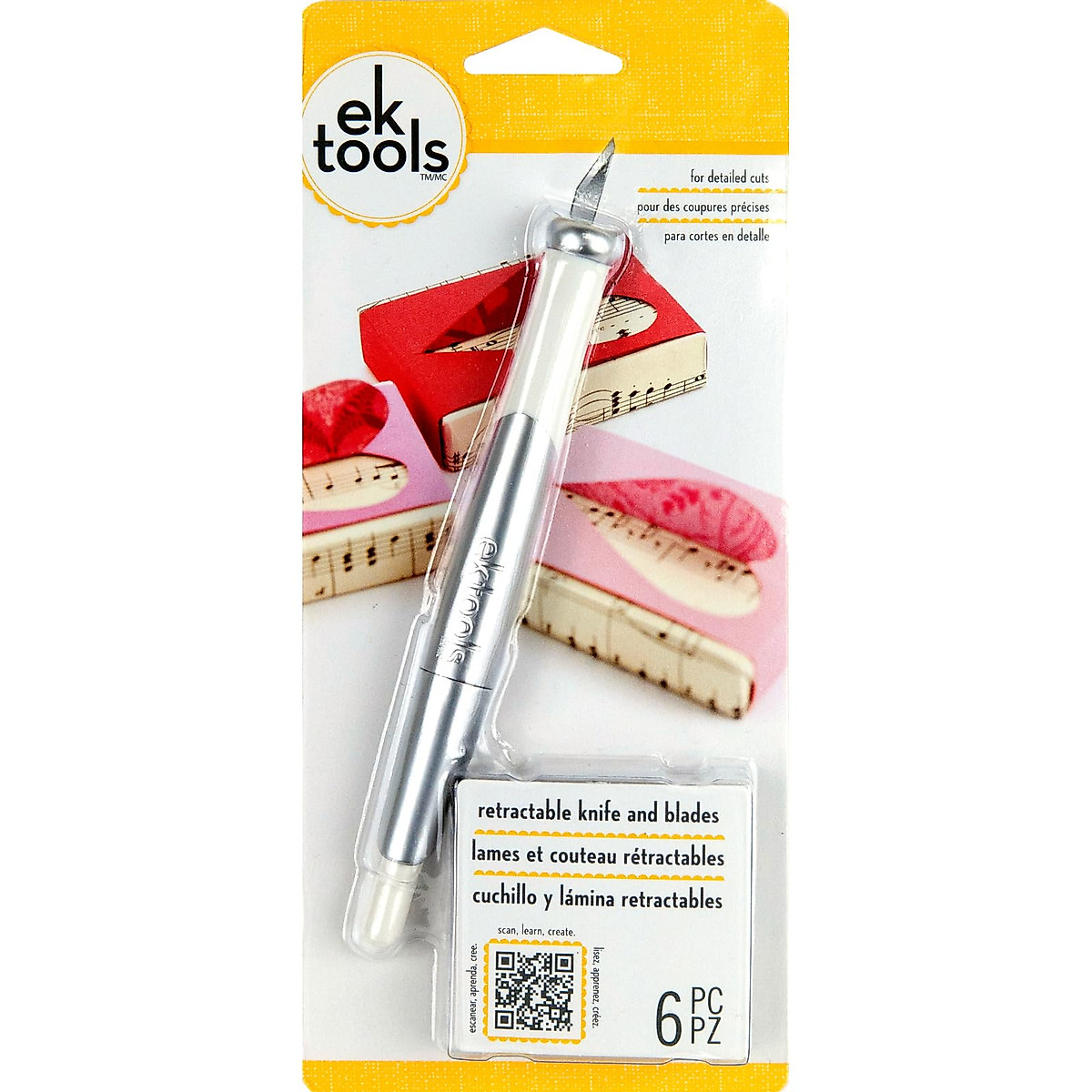 EK tools Retractable Knife and Blades, New Package
