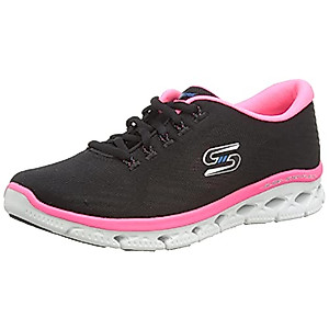 Skechers Woman Glide-Step Flex - Sheer Virtue 104309 Black/Hot Pink (us_Footwear_Size_System, Adult, Women, Numeric, Medium, Numeric_10)