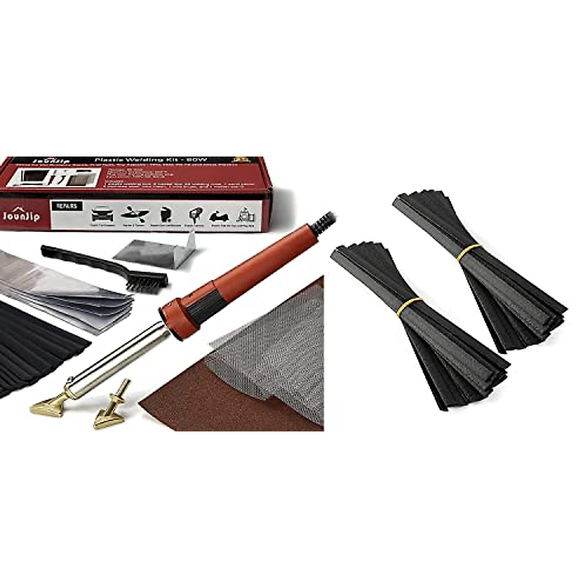 JOUNJIP Plastic Welding Repair Kit with 40 More Additional Specially Formulated Plastic Rods with Carbon and Glass Fibers for Extra Strength and Flexibility