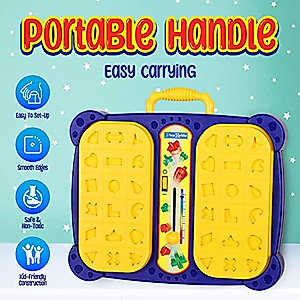 PlayRoute Shape Pop Up Board Game | 1 and 2 Player Game for Kids Ages 4-6-8+ | Educational Classic Board Game Shape Matching Puzzle Toys for Boys & Girls