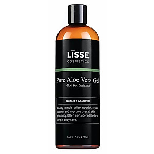 Lisse 100% Pure Aloe Vera Gel Cosmetic/Therapeutic Grade– Batch Tested and Verified – Premium Quality you can Trust 16oz